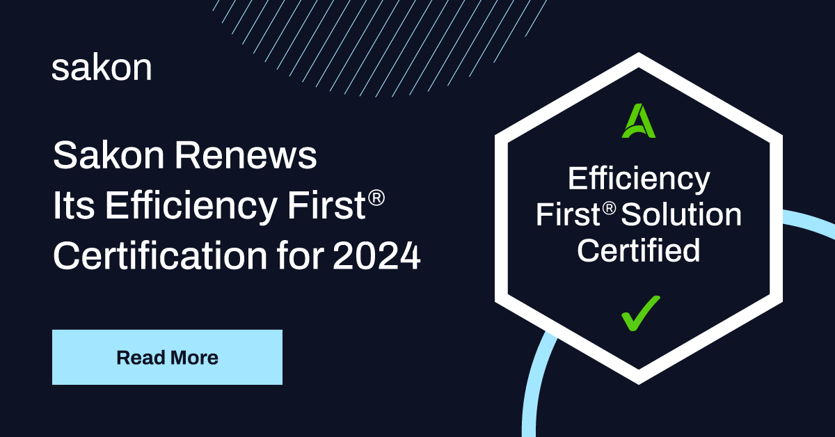 Sakon Renews Its Efficiency First® Certification for 2024